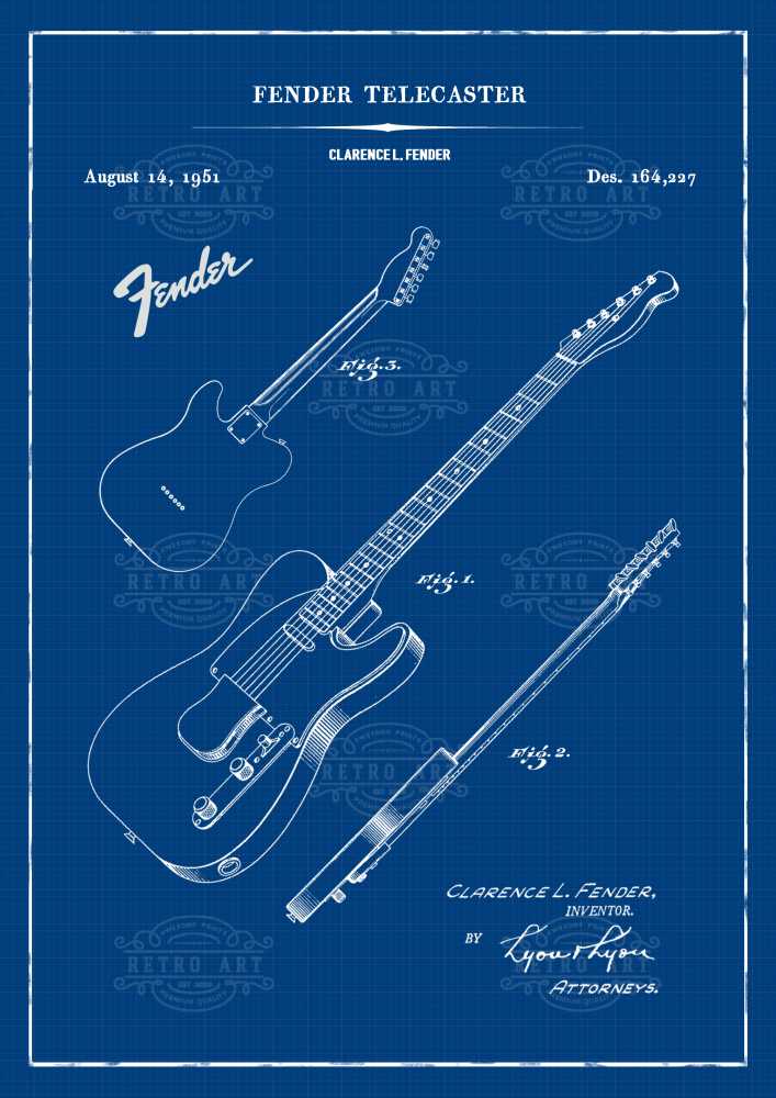 Fender Telecaster - Retro Art