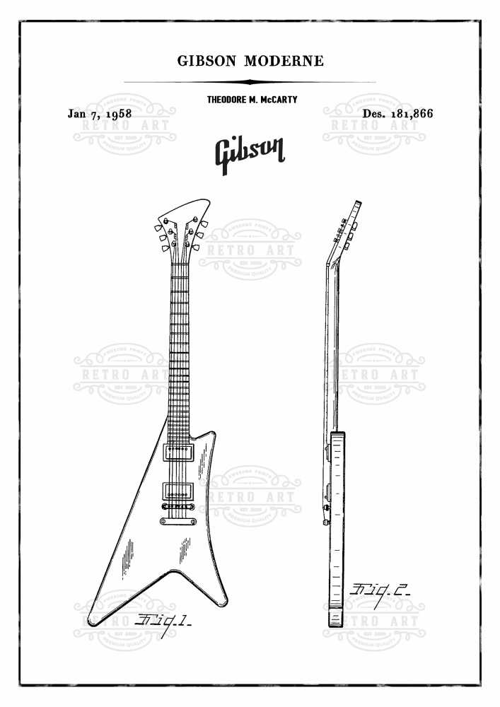 Gibson Moderne - Retro Art