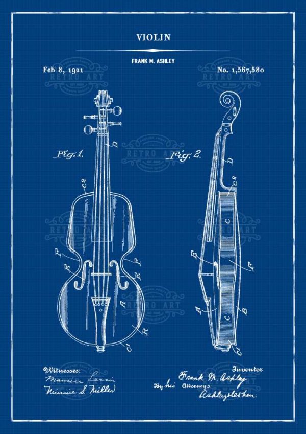 Violin - Retro Art
